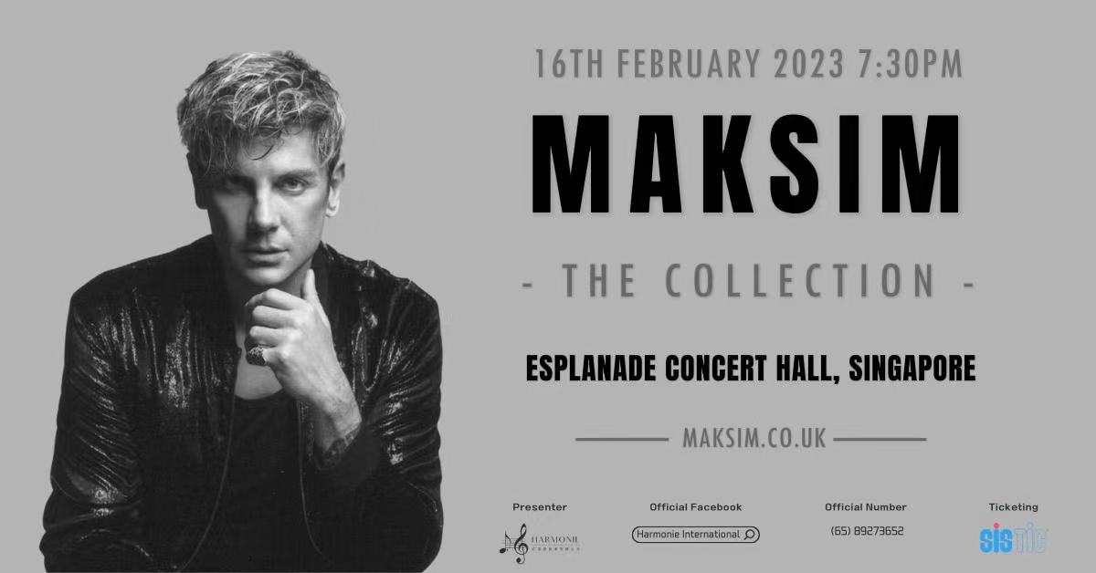 Virtuoso pianist Maksim will bring his crossover show, THE COLLECTION ...