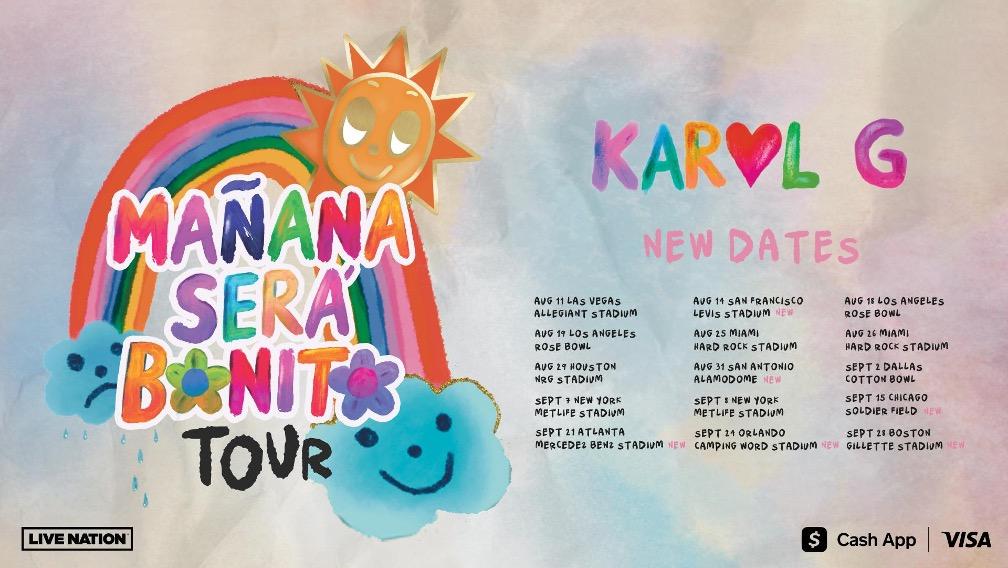 Global superstar Karol G expands her “MAÑANA SERÁ BONITO” stadium tour ...