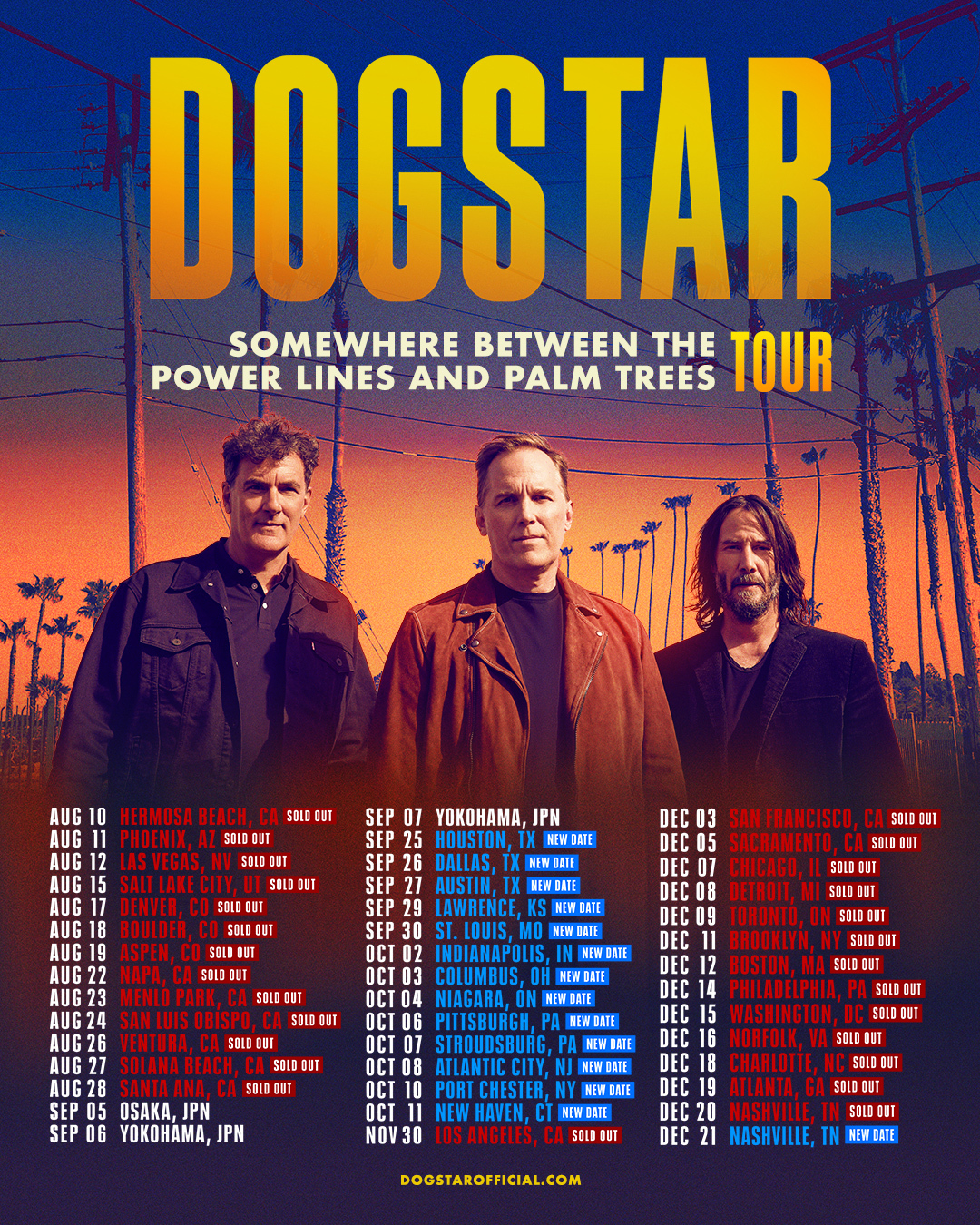 DOGSTAR, la banda de rock integrada por Keanu Reeves, Bret Domrose y ...