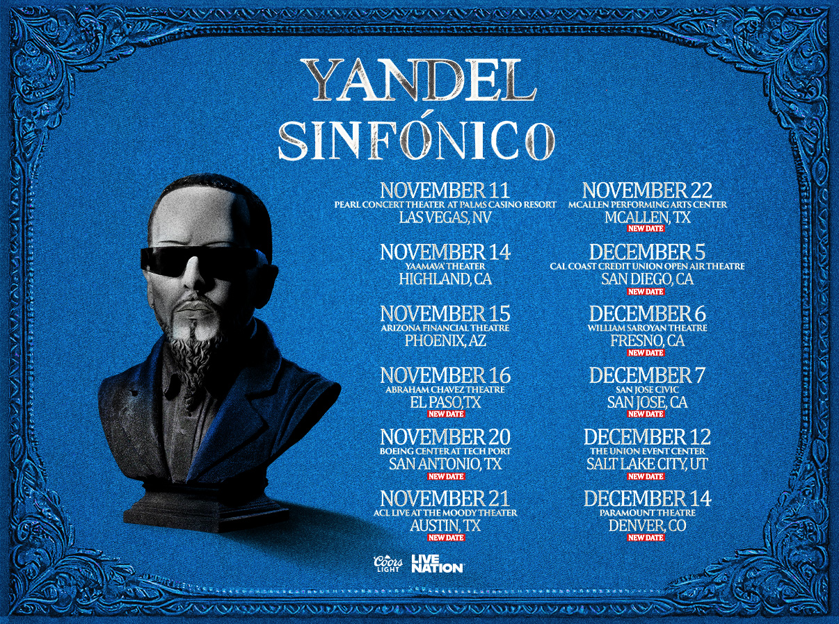 Yandel confirma nuevas fechas de su gira SINFÓNICO con una parada ...